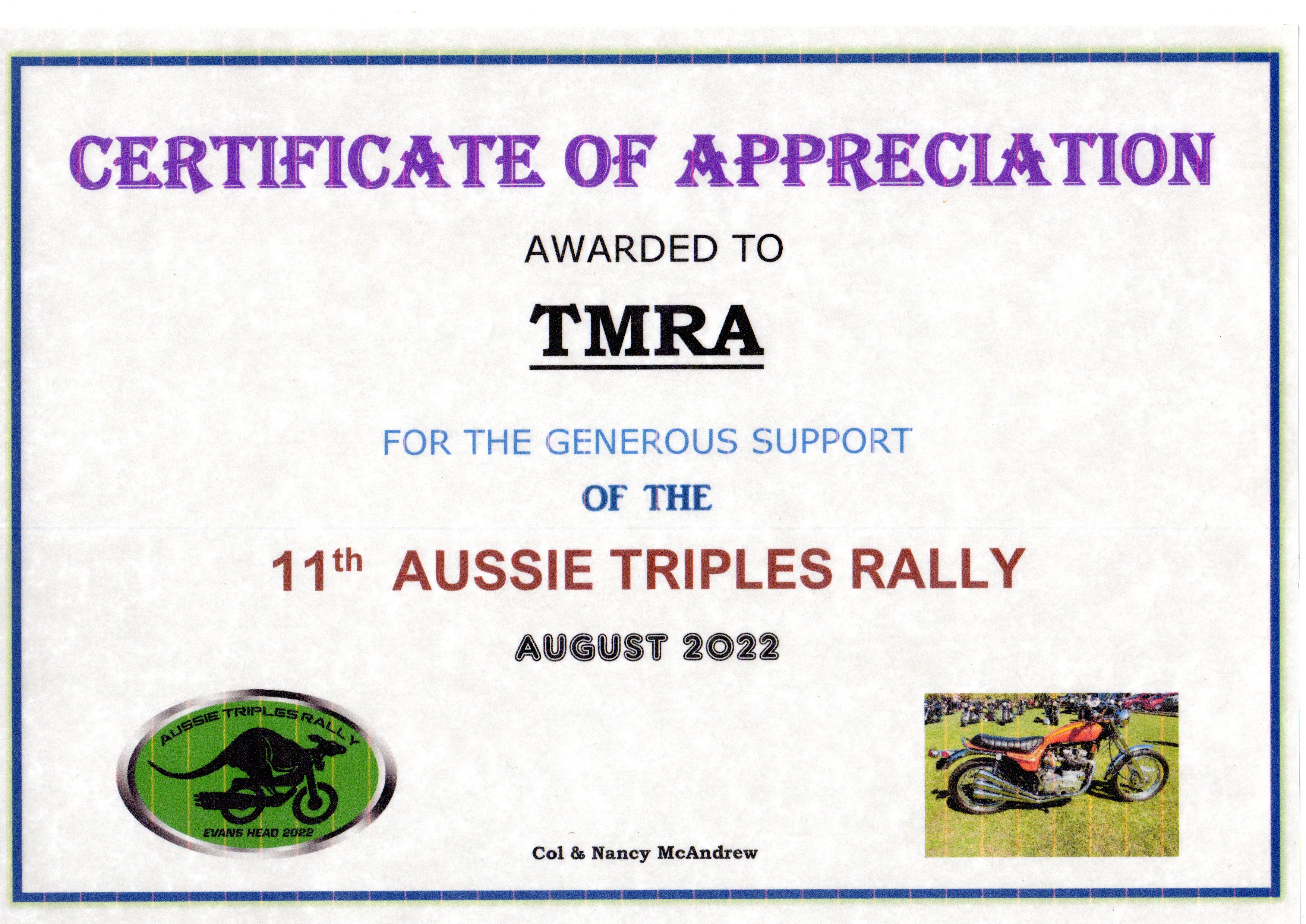 Triumph Motorcycle Register of Australia